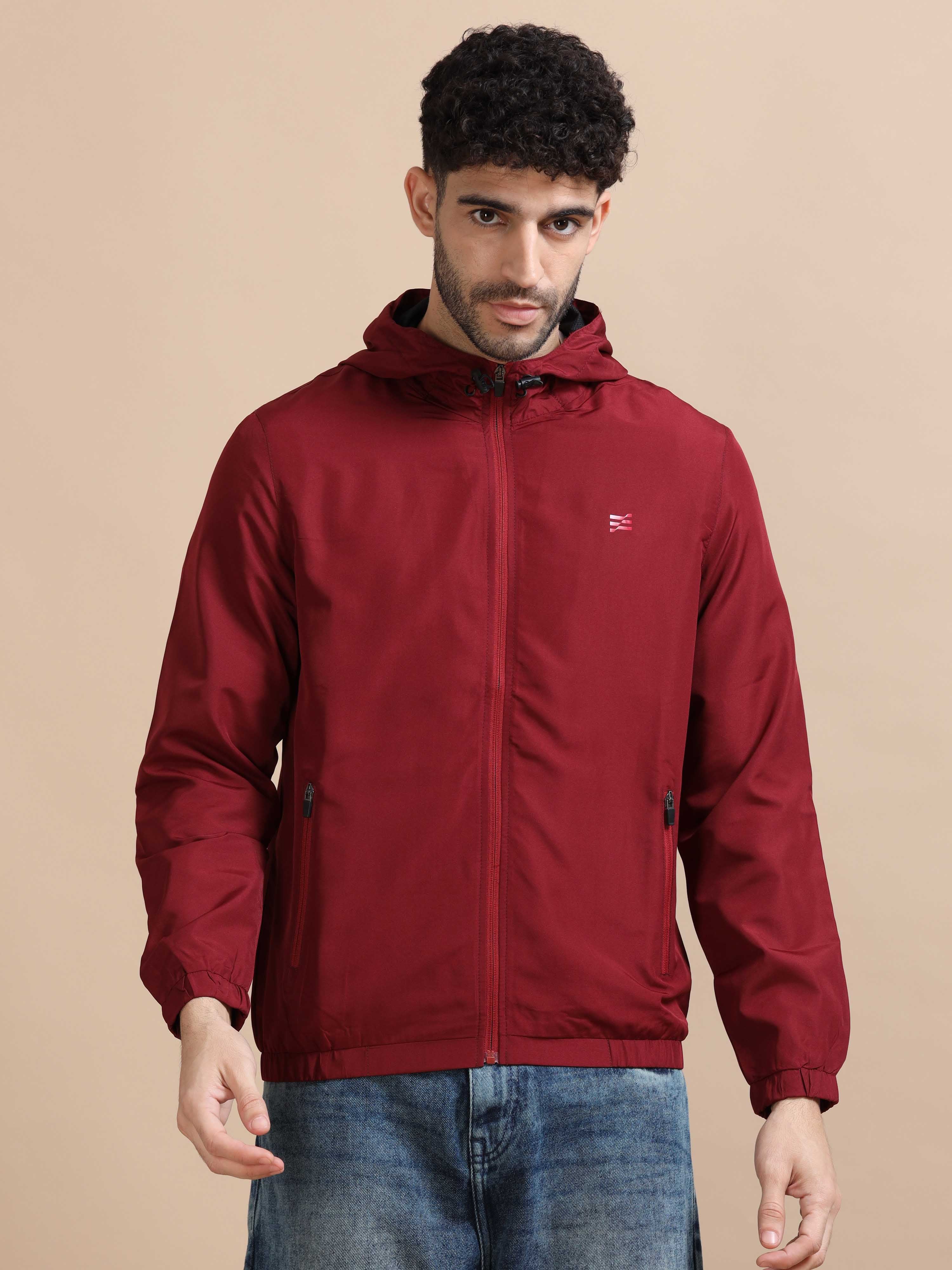 Shop Hooded Red Jacket for Men Online India