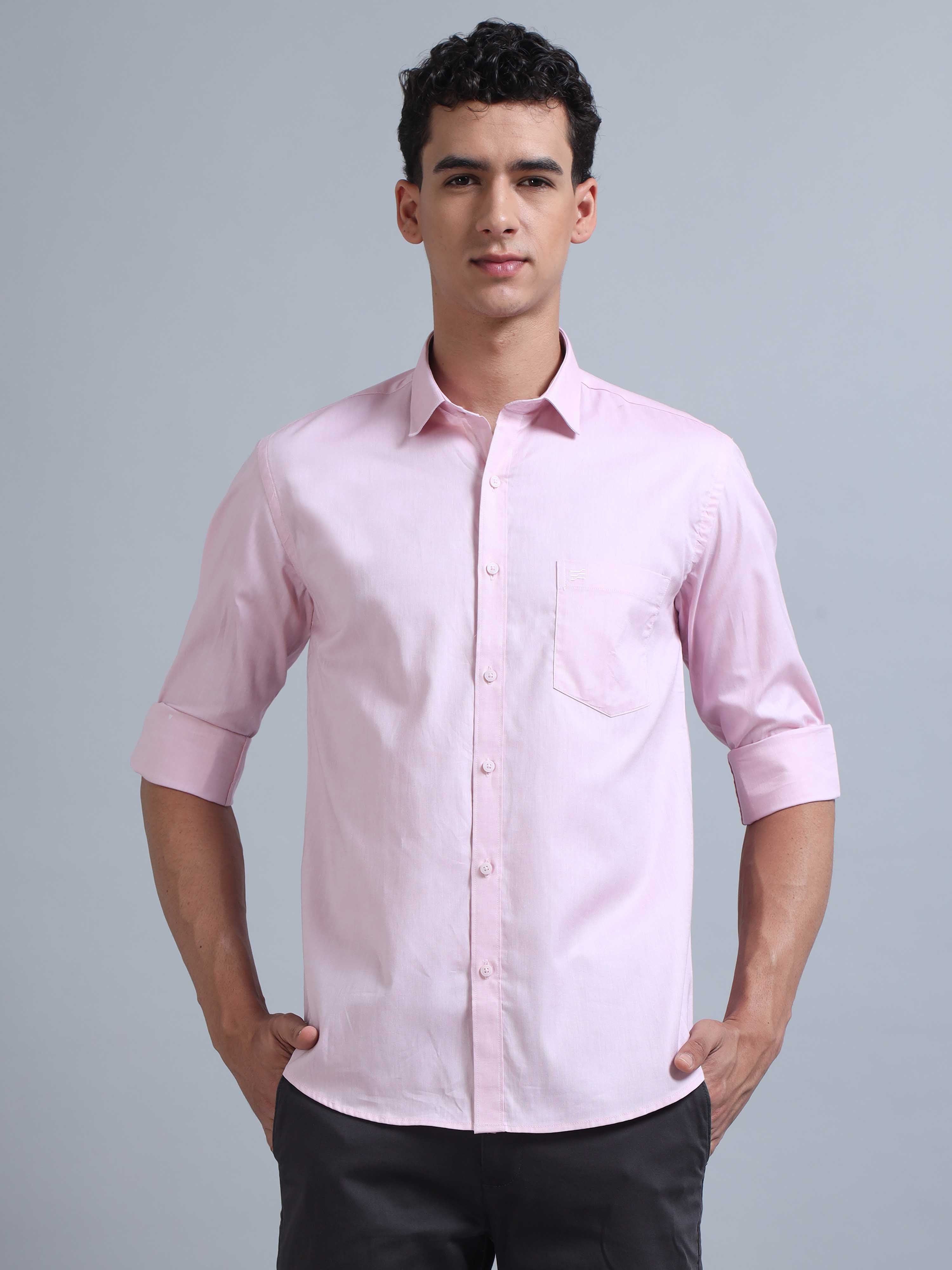 Shop Casual Light Pink Shirt for Men at Great Price