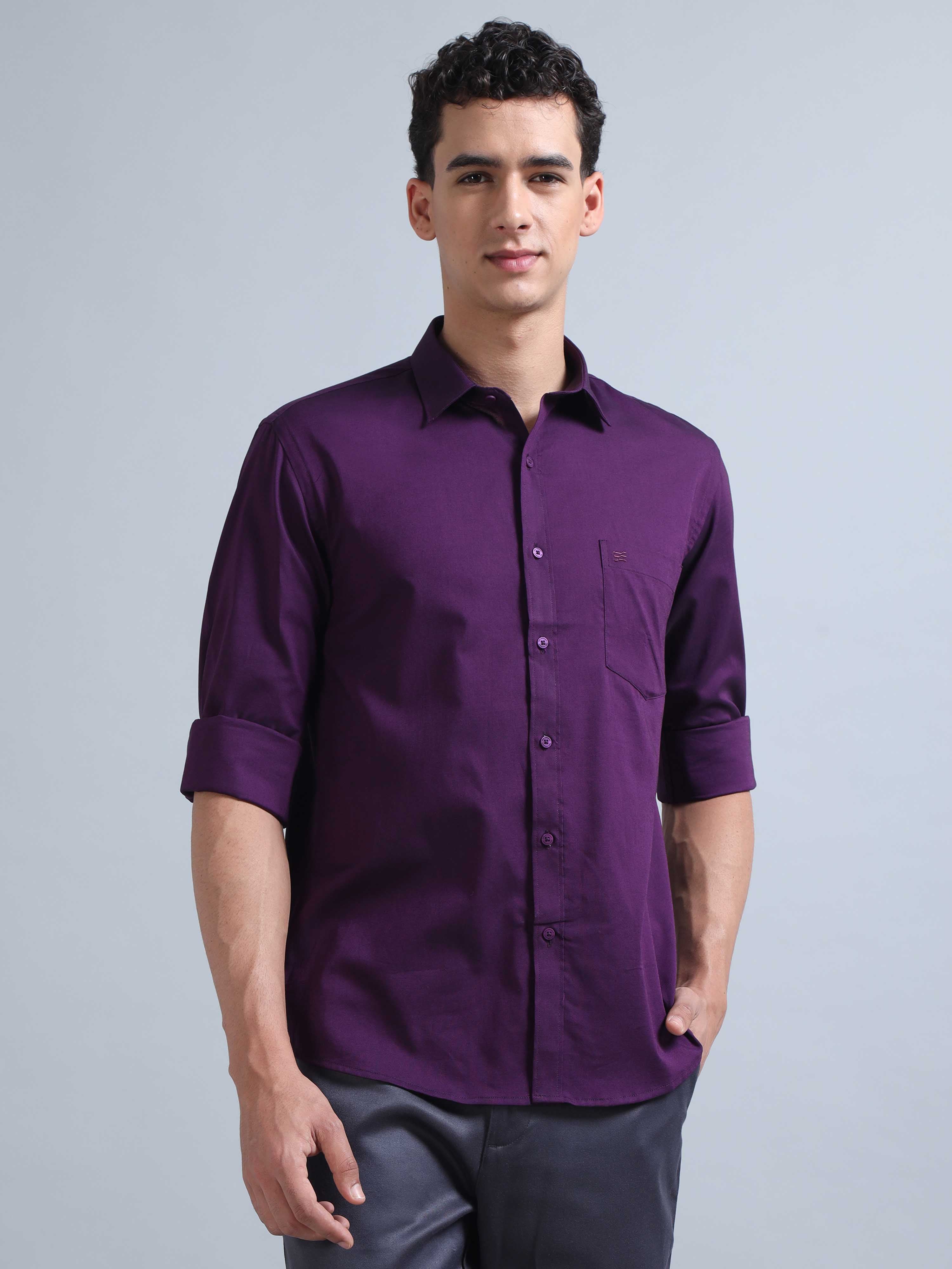 Buy Latest Violet Shirt for Men at Great Price